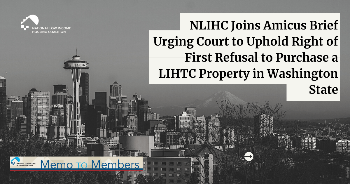 Nlihc Joins Amicus Brief Urging Court To Uphold Right Of First Refusal